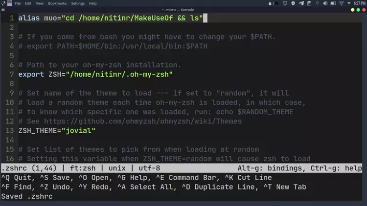 ພິມໜ້ອຍລົງ, ເຮັດຫຼາຍຂື້ນກັບ Linux Command-Line Aliases 3244_3