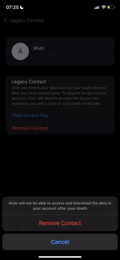 Come configurare i contatti legacy per trasmettere i tuoi dati iCloud quando muori 3251_7