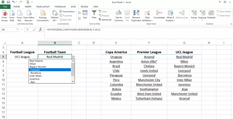 Come creare più elenchi a discesa dipendenti in Excel 32551_16