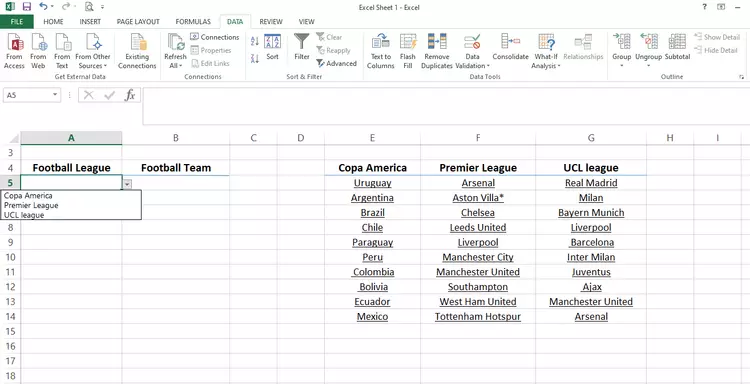 Come creare più elenchi a discesa dipendenti in Excel 32551_6