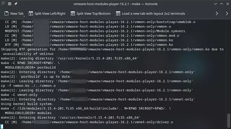 Sådan rettes VMware-fejl efter en Linux-kerneopgradering 3289_5