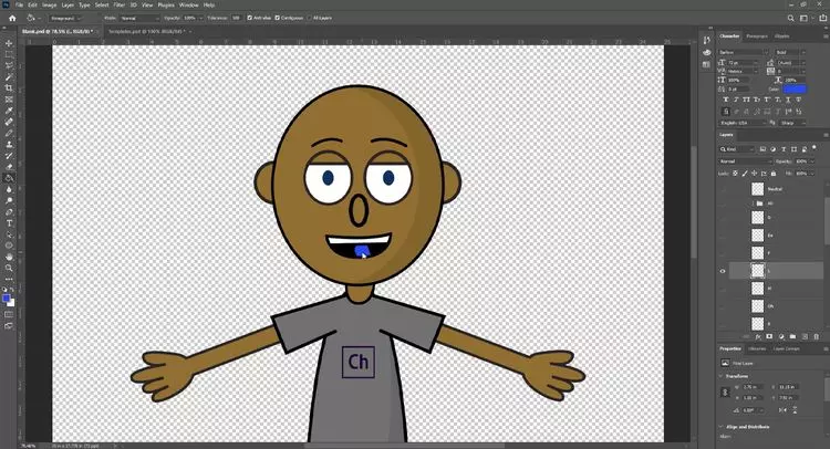 Photoshopто Adobe Character Animator үчүн өзүңүздүн куурчаңызды кантип түзсө болот 33283_12