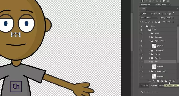 Hogyan készítsünk saját bábot az Adobe Character Animator programhoz a Photoshopban 33283_8