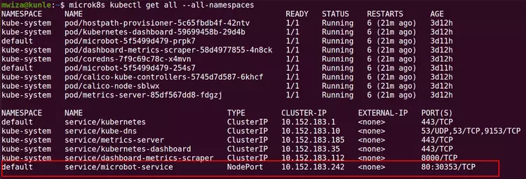 Si të konfiguroni një shembull lokal Kubernetes me MicroK8s në Ubuntu 3344_6