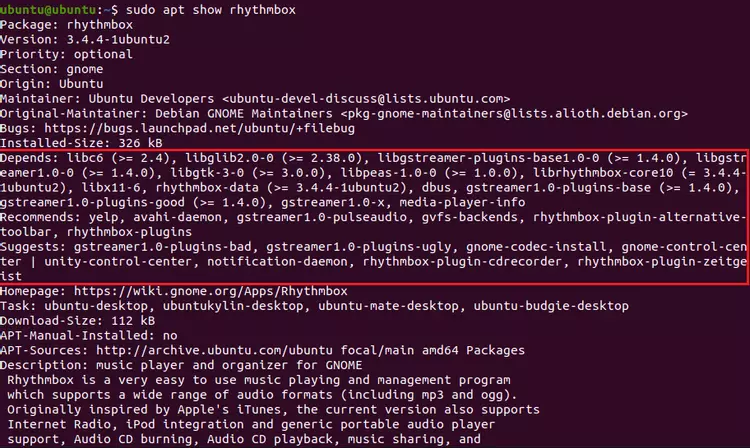 Meriv çawa di Ubuntu de Girêdanên Pakêtek Navnîşan Dike 3349_3