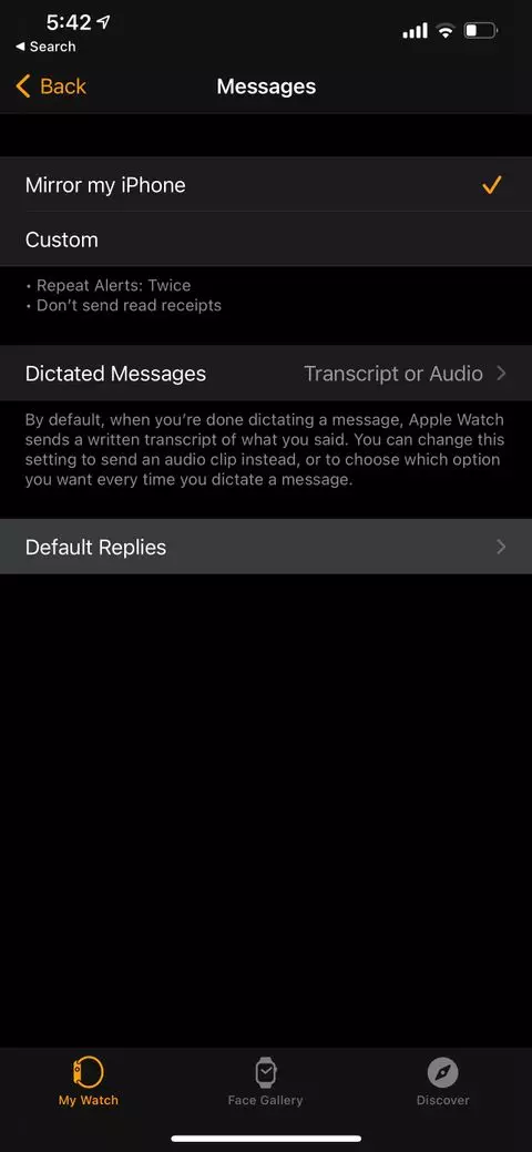 ആപ്പിൾ വാച്ചിൽ ഡിഫോൾട്ട് സന്ദേശ മറുപടികൾ എങ്ങനെ ഇഷ്ടാനുസൃതമാക്കാം, ഉപയോഗിക്കും 34495_6