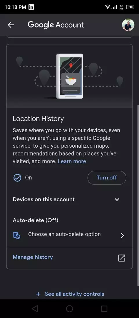 Google नकाशे अॅपमध्ये तुमचे ट्रॅक कसे कव्हर करावे आणि तुमची गोपनीयता कशी संरक्षित करावी 3459_7