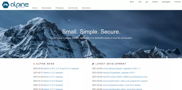 Alpine Linux: Iyo Yakareruka Linux Distro Inotsanangurwa 3579_2