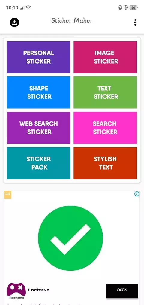 Ang 8 Pinakamahusay na Sticker Maker Apps para sa Android 3594_14