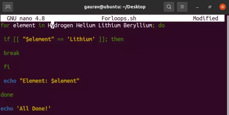 Kako uporabljati zanko for v skriptu lupine Linux Bash 359_10