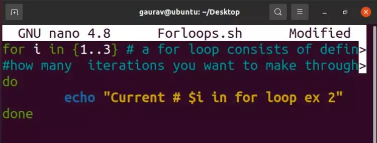 Hur man använder for-loopen i ett Linux Bash Shell-skript 359_4
