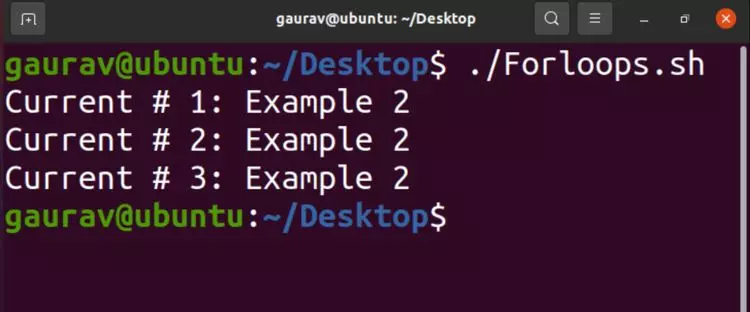 ວິທີການໃຊ້ສໍາລັບ Loop ໃນ Linux Bash Shell Script 359_5