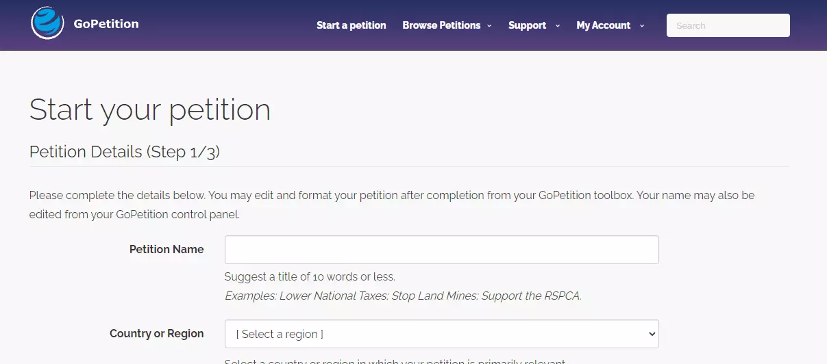 gopetitions-screenshot