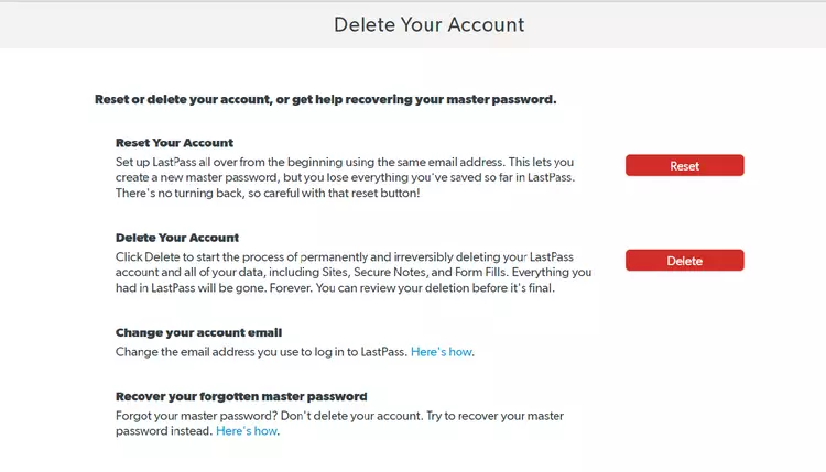 Si mund ta fshij llogarinë time të LastPass? 36470_2