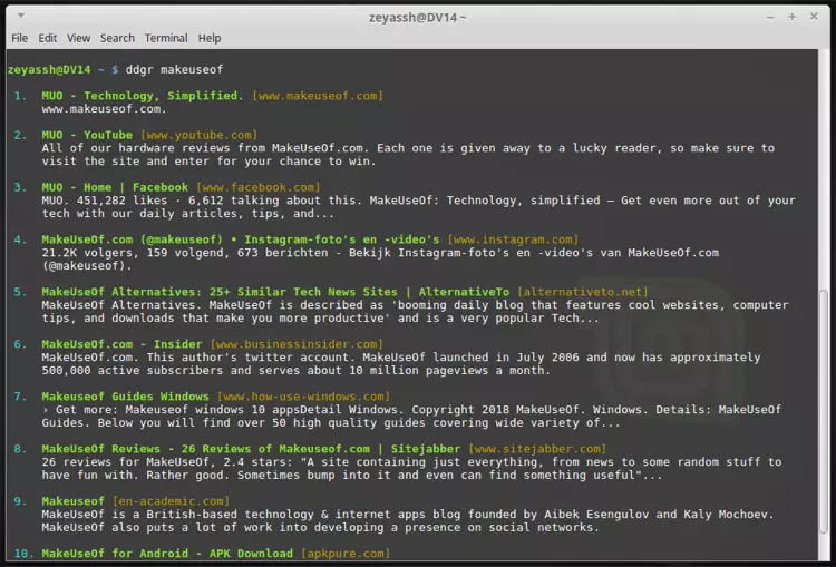 Kif Fittex DuckDuckGo Mit-Terminal tal-Linux