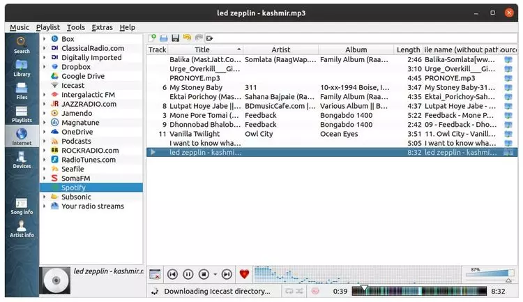 Ny 15 tsara indrindra Linux Music Player Apps 3741_2