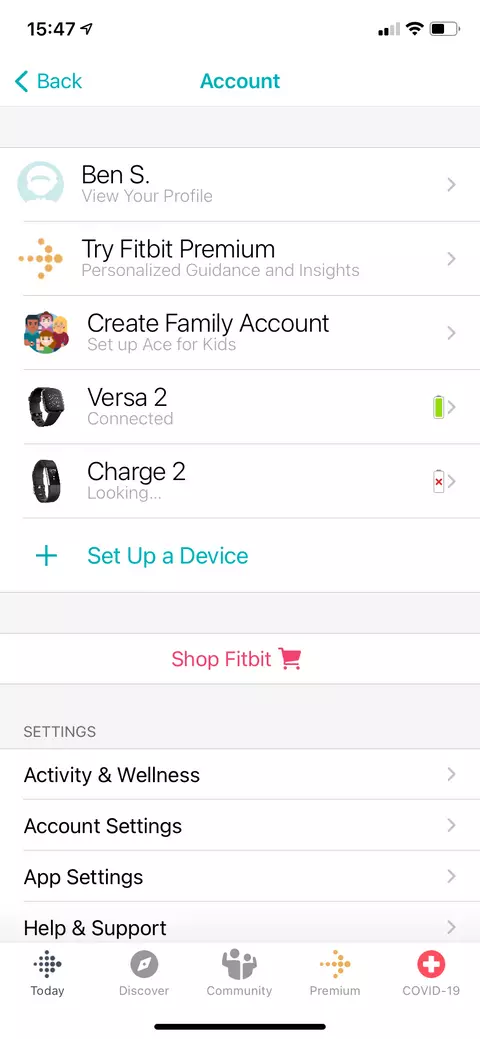 Cara Ngganti Wektu ing Fitbit 38450_3