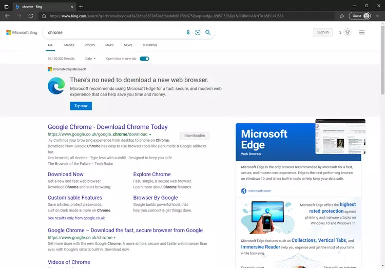 Como a Microsoft está tentando impedir você de baixar o Google Chrome 3911_2