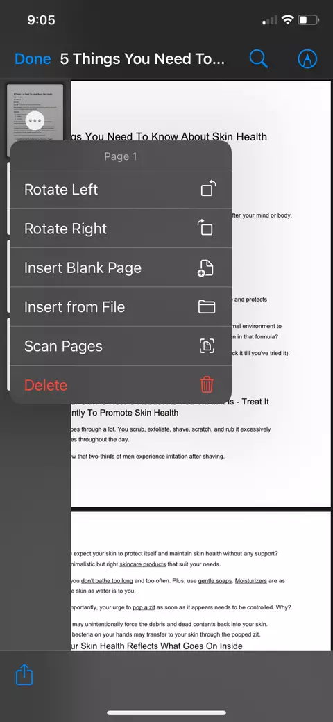 ចង់កែសម្រួល PDF នៅលើ iPhone របស់អ្នកទេ? នេះជារបៀបដែលអ្នកអាចធ្វើវាបានដោយប្រើកម្មវិធីឯកសារ 3927_6