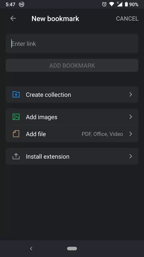 Le 6 Best Bookmark Manager Apps mo Android 3976_3