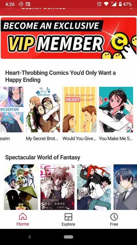 Android eta iPhonerako Manhwa eta Webtoons aplikazio onenak 3979_5