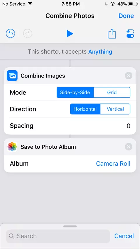 2 egyszerű módszer a fényképek kombinálására iPhone-on 398_4