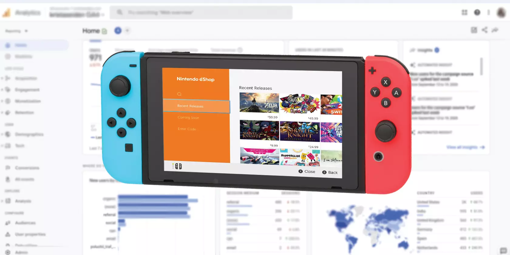 Lêste Nintendo Switch Update ferbynt jo akkount mei Google Analytics