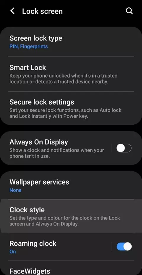 Як змяніць гадзіннік блакіроўкі экрана тэлефона Samsung 41031_3