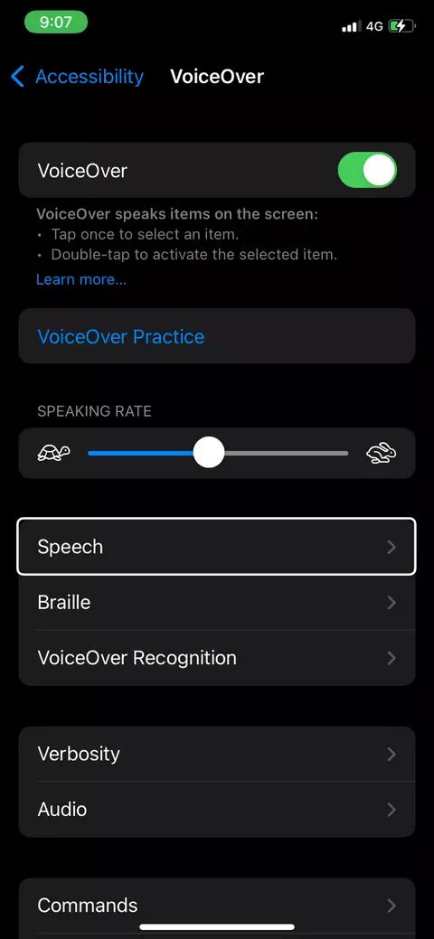 VoiceOver қызметін басқа тілде пайдаланғыңыз келе ме? Міне, оны қалай өзгерту керек 4130_6