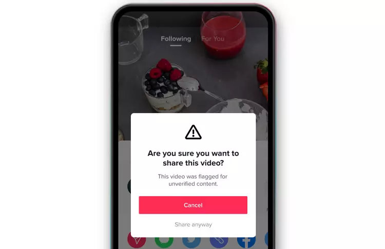 ٹِک ٹِک نے ممکنہ غلط معلومات کی نشاندہی کرنے کے لیے وارننگ لیبلز کا آغاز کیا۔ 41852_2