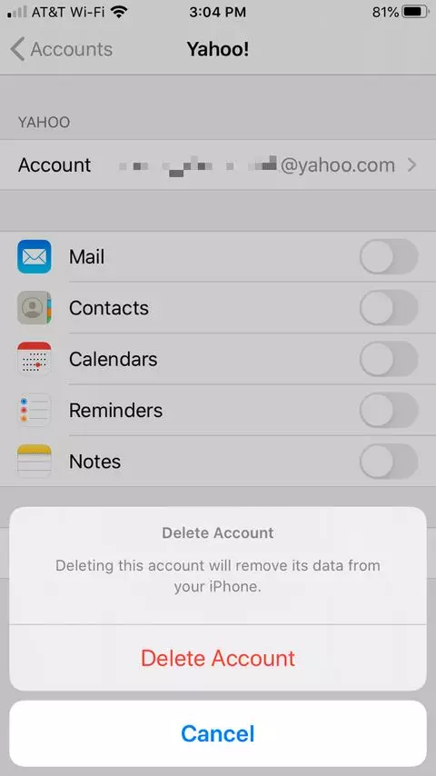 Otu esi etinye ma wepu akaụntụ email na iPhone na iPad 4214_11