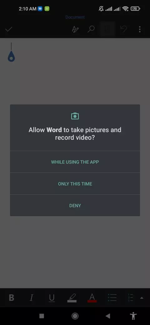Телефонуңуздун камерасын колдонуп, Microsoft Word программасына текстти кантип киргизүү керек 4438_6