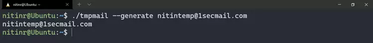 Cómo generar direcciones de correo electrónico temporales usando la terminal de Linux 4446_5