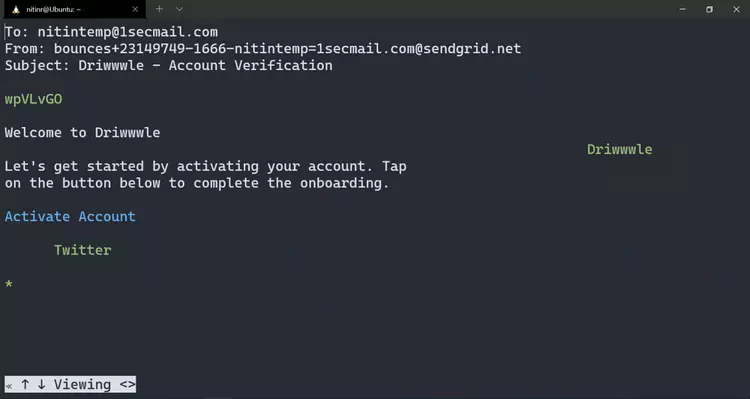 Cómo generar direcciones de correo electrónico temporales usando la terminal de Linux 4446_7