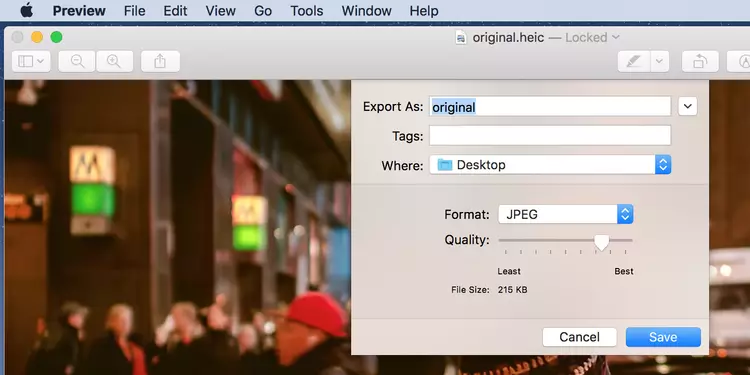 Giunsa ang Pag-convert sa HEIC sa JPG sa usa ka Mac 45219_2
