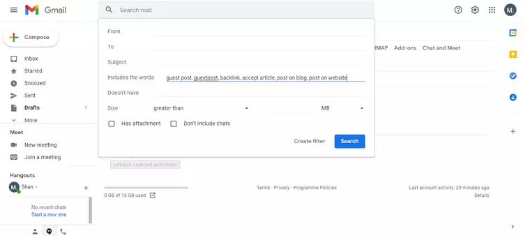 टेम्प्लेट र फिल्टरहरूको साथ Gmail मा स्प्याम इमेलहरू कसरी नियन्त्रण गर्ने 4586_14