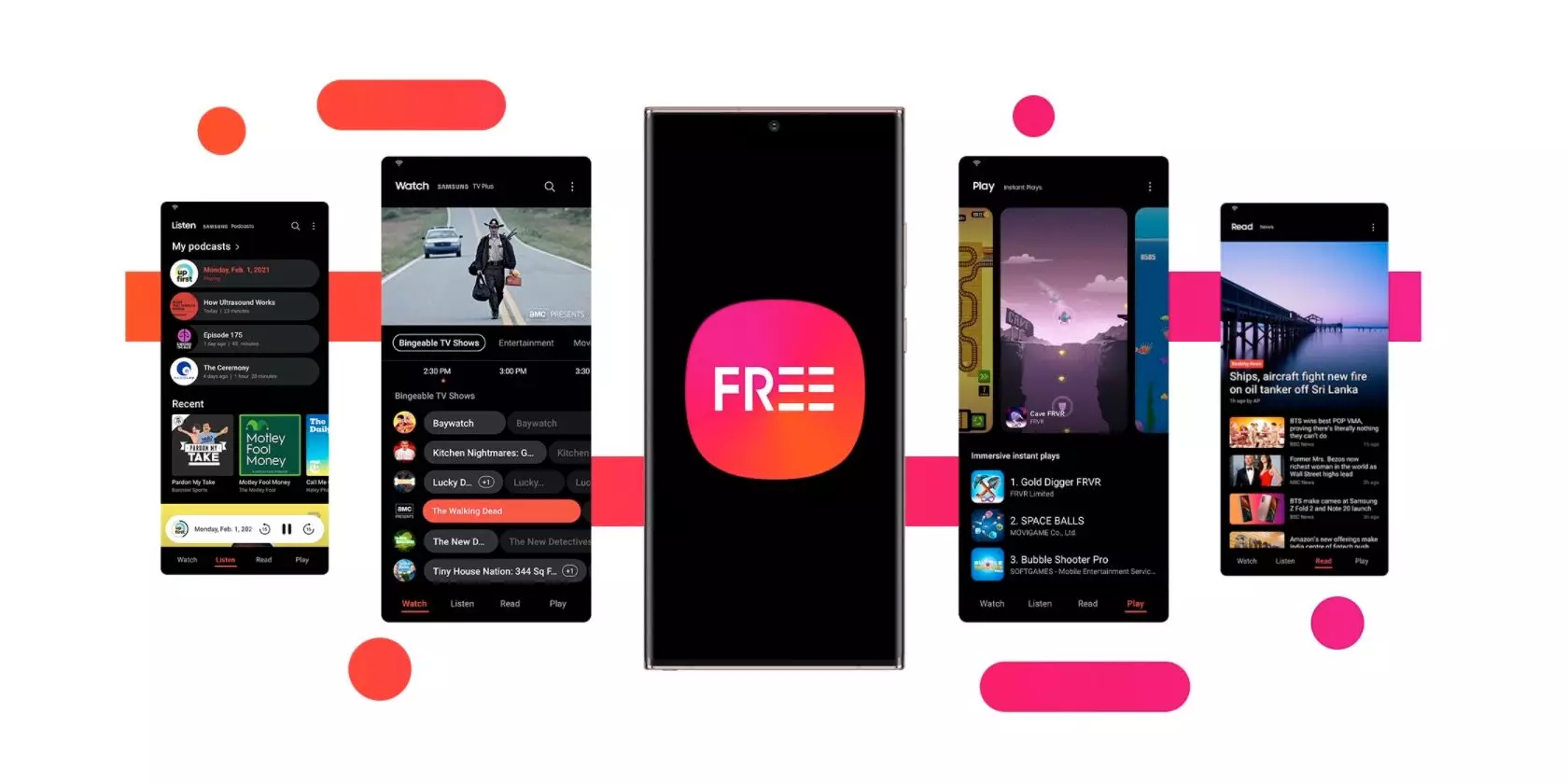 Samsung Free ahora ofrece podcasts en dispositivos Galaxy y Note