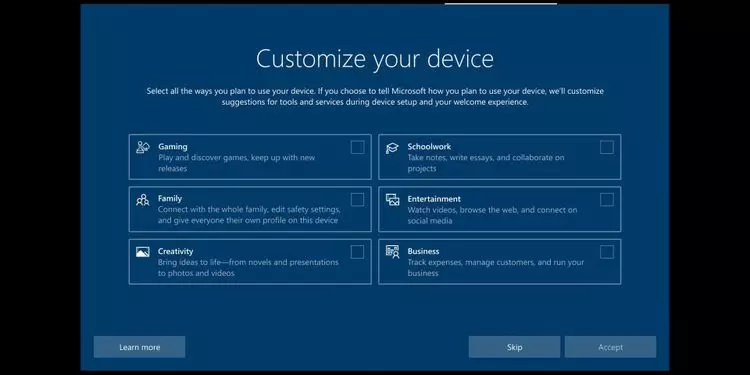 Windows 10 tez orada o'z sozlamalarini sizning ehtiyojlaringizga moslashtiradi 48174_2