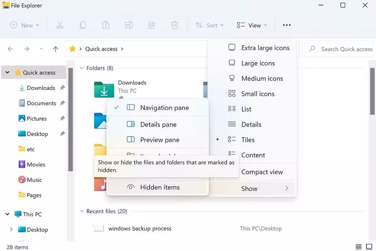 Cara Menampilkan File dan Folder Tersembunyi di Windows 11 48200_2