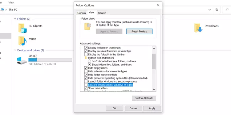 Kuidas takistada Windows 10 rakenduste taasavamist pärast arvuti taaskäivitamist 49329_7