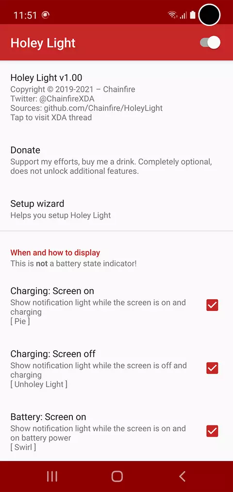 Agora você pode transformar o furo em uma luz LED em vários telefones Android 49330_2