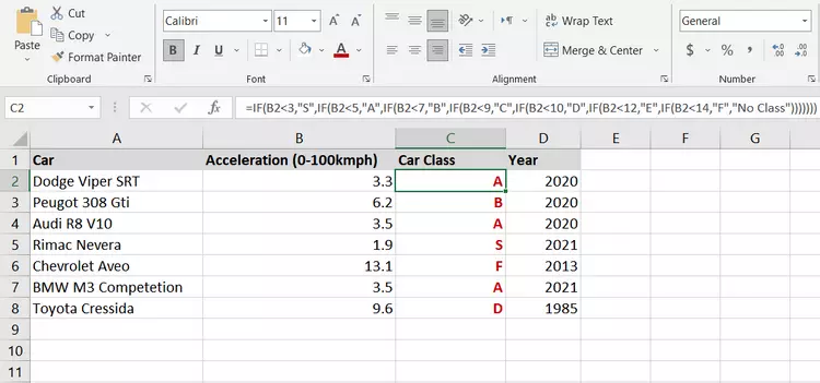 使具有多个条件的嵌套 Excel IF 语句为您工作 5169_5