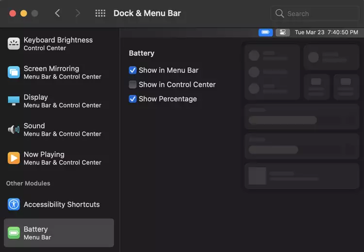 Wéi Dir Batterie Prozentsaz an der Menübar op macOS weist 5254_3