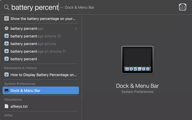 Wéi Dir Batterie Prozentsaz an der Menübar op macOS weist 5254_4