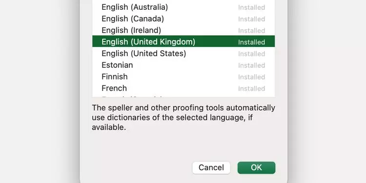 Como cambiar o idioma do corrector ortográfico en 5 Office Suites en Mac 5429_3