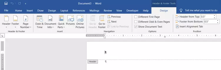 Wéi benotzt Dir Header a Fousszeilen a Microsoft Word Wéi e Pro 5477_3