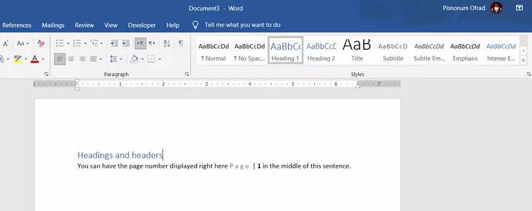 Як выкарыстоўваць калонтытулы ў Microsoft Word як прафесіянал 5477_7