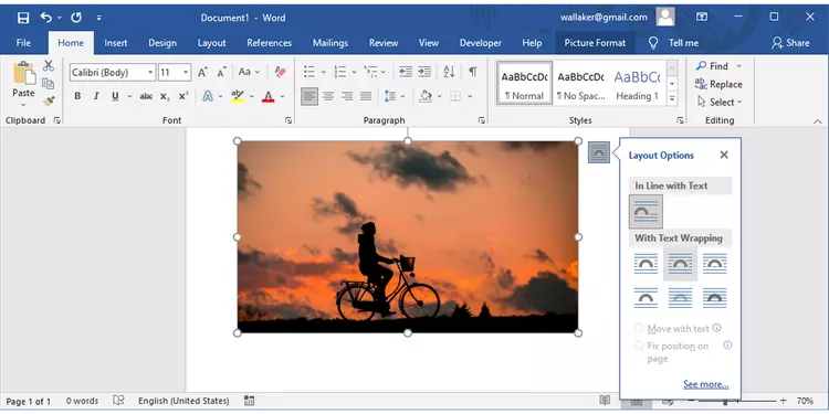 كيفية إيقاف صورة Microsoft Word من التنقل 5514_3