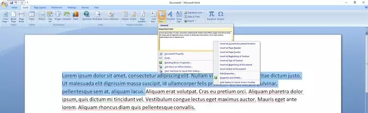 Brûk de Quick Parts fan Microsoft Word om faak brûkte tekst yn te foegjen 5516_5