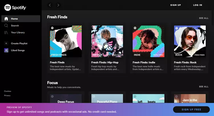 Kako se kretati kroz Spotify Web Player